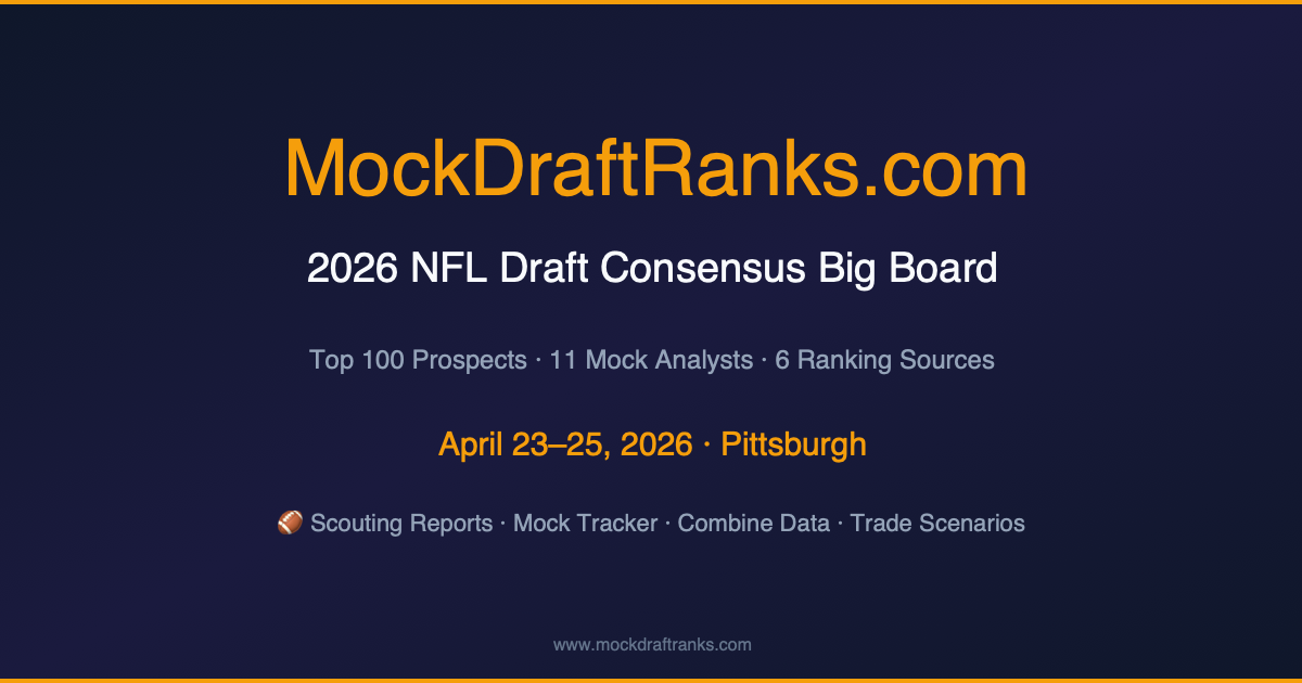 2026 NFL Draft Cheat Sheet — Printable One-Page Guide | MockDraftRanks.com